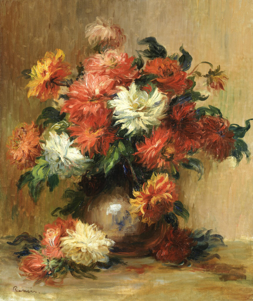 Still Life with Daliahs - Pierre-Auguste Renoir - Paper Hearts Gallery